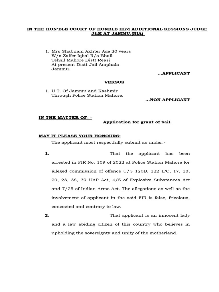 bail regular | PDF | Bail | Affidavit