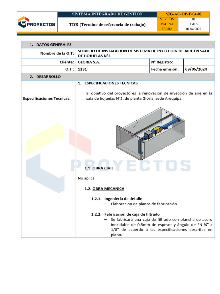 TDR 1231 | PDF | Ingeniería de Edificación | Procesos industriales
