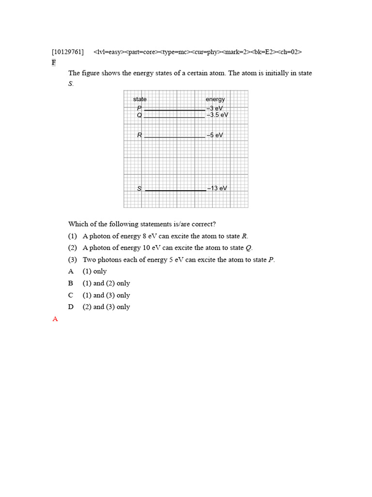 E2 ch2 MC e | PDF | Emission Spectrum | Electron