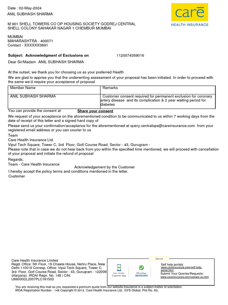 New Business Exclusion Letter | PDF | Insurance | Financial Services