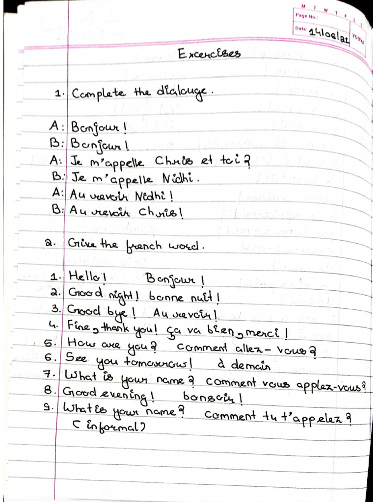 french_homework_14 june | PDF