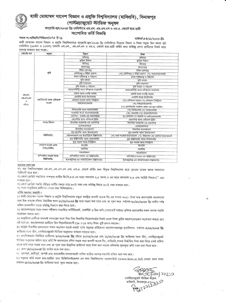 HSTU Notice Board Updates | PDF