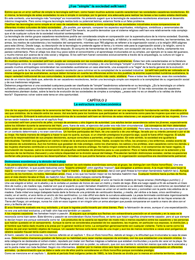 2 - Selk Nam, Anne Chapman II | PDF | Sociedad | Chamanismo