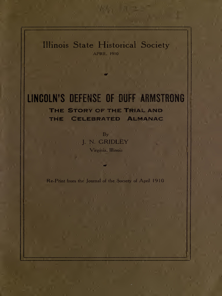 A defesa de LINCOLN a DUFF ARMSTRONG | PDF | Witness | Abraham Lincoln