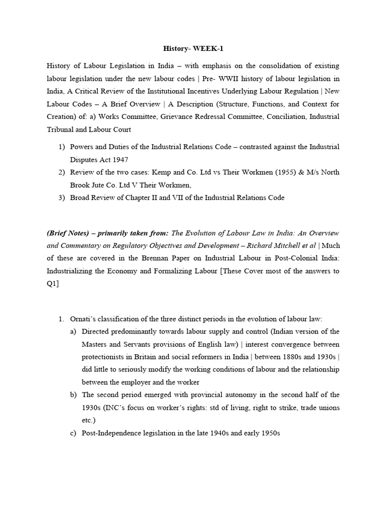 Consolidated Notes | PDF | Labour Law | Employment