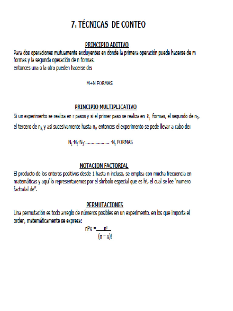 Tecnicas de Conteo | PDF