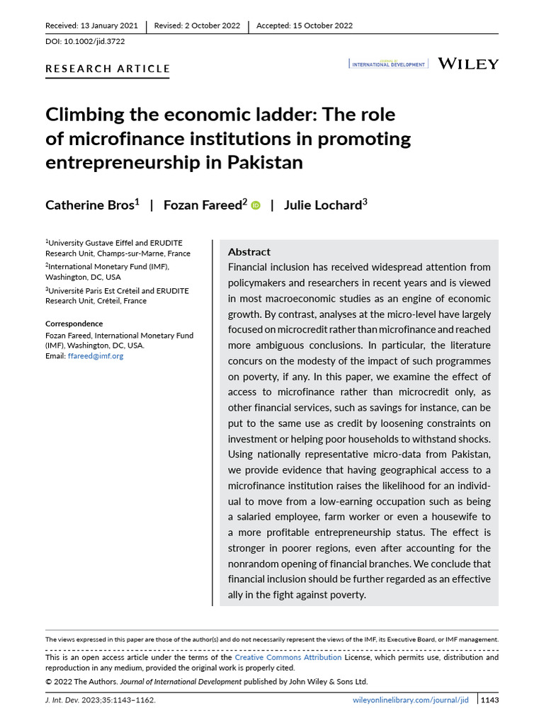 Climbing_the_economic_ladder_The_role_of_microfina | PDF | Microfinance ...