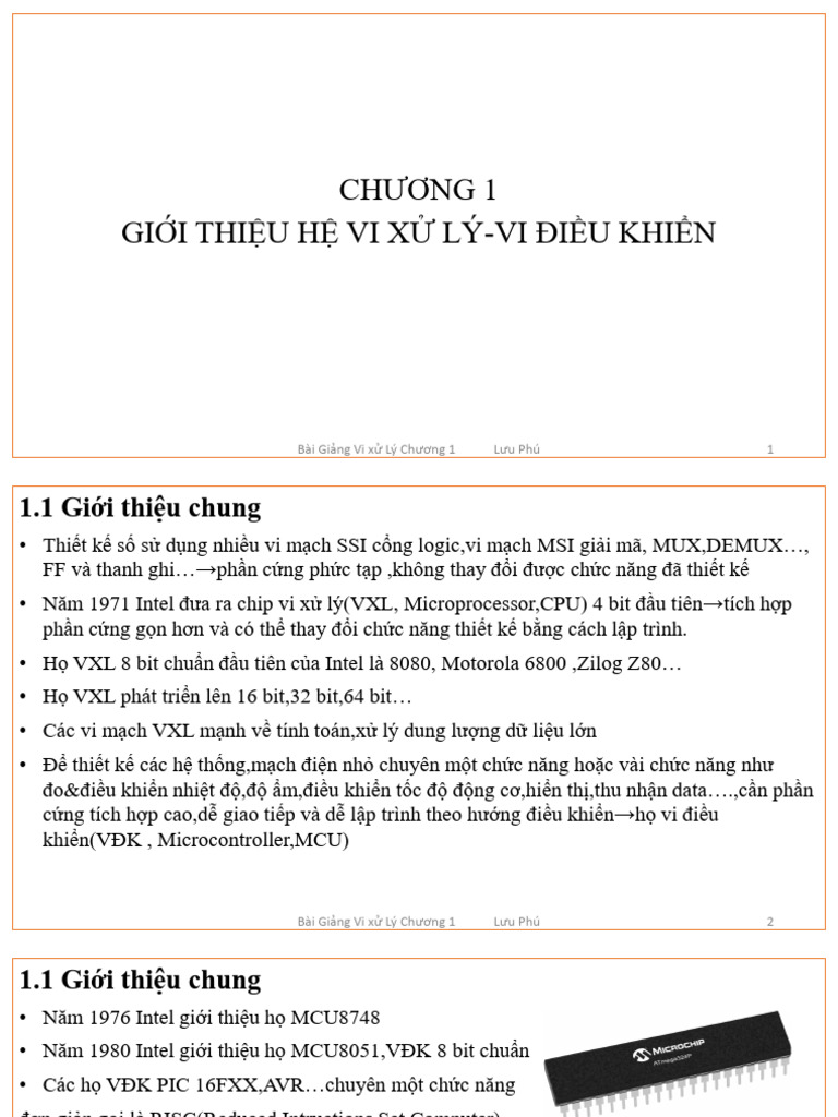 Chuong 1 - Gioi Thieu He VXL-VÐK | PDF