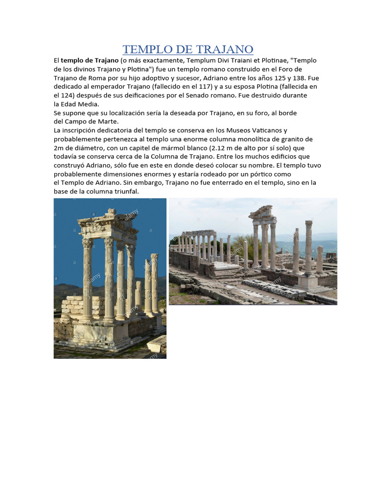 Templo de Trajano | PDF | Arte