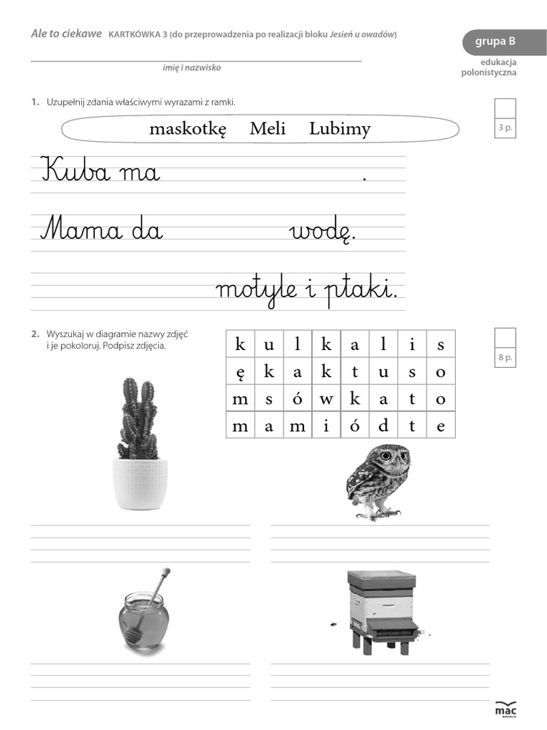 Kartkowka_nr_3_jezyk_polski_grupa_B | PDF