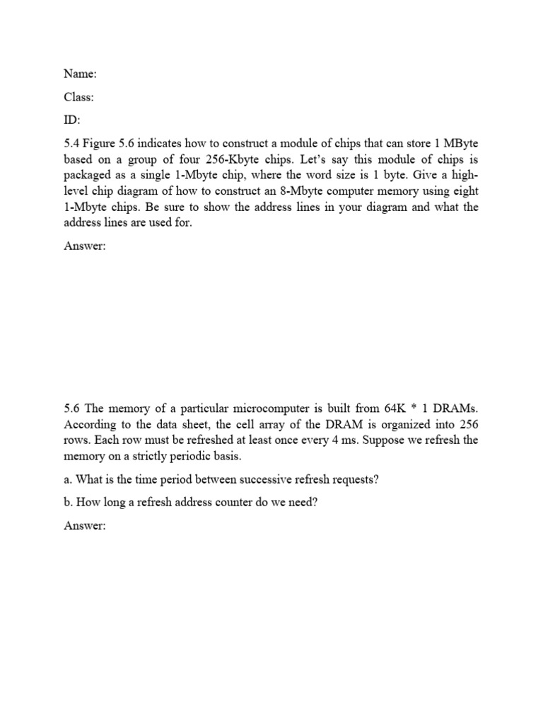 Exercise 2 Assignment 2 Pdf Inputoutput Computer Data Storage 6878