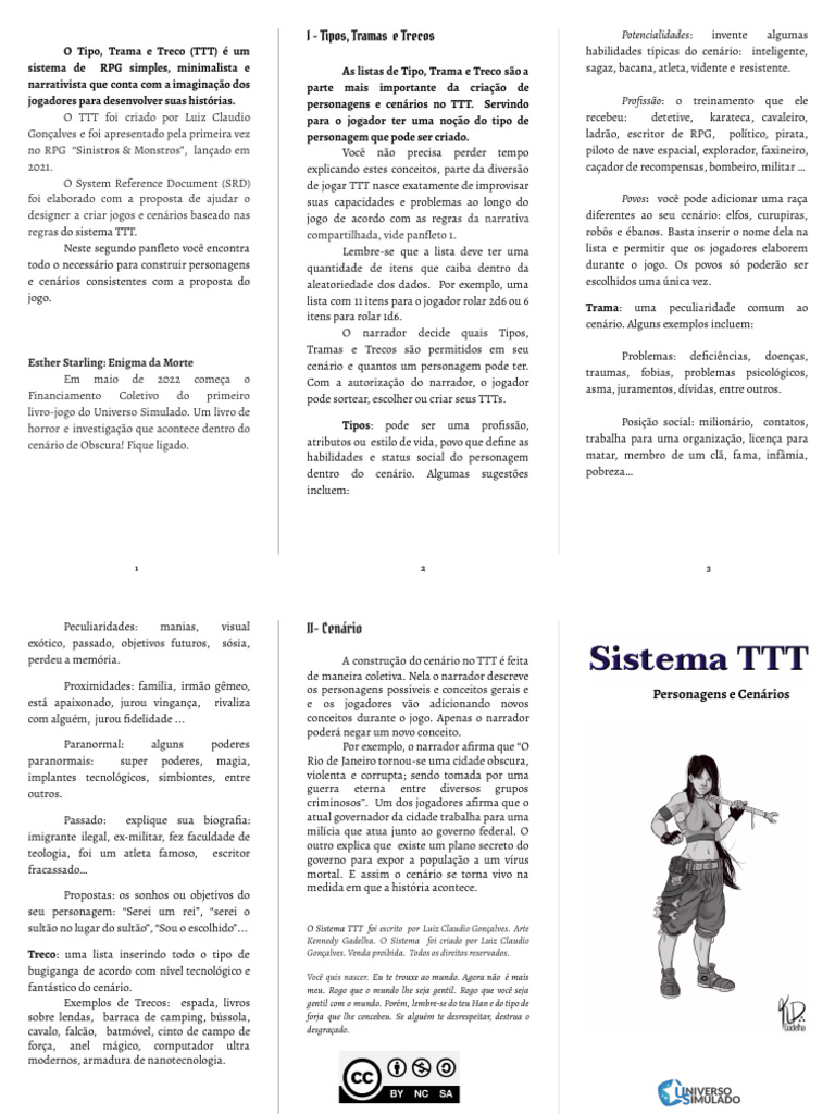 Sistema TTT Parte 1 (Regras) | PDF | Jogos de RPG