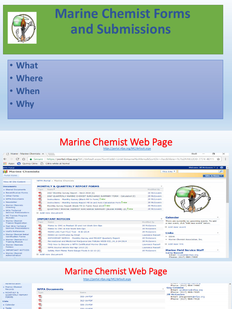 Marine Chemist Forms Guide | PDF | Internet | Cyberspace