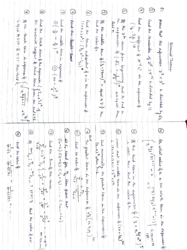 Binomial Theorem Pdf 3524