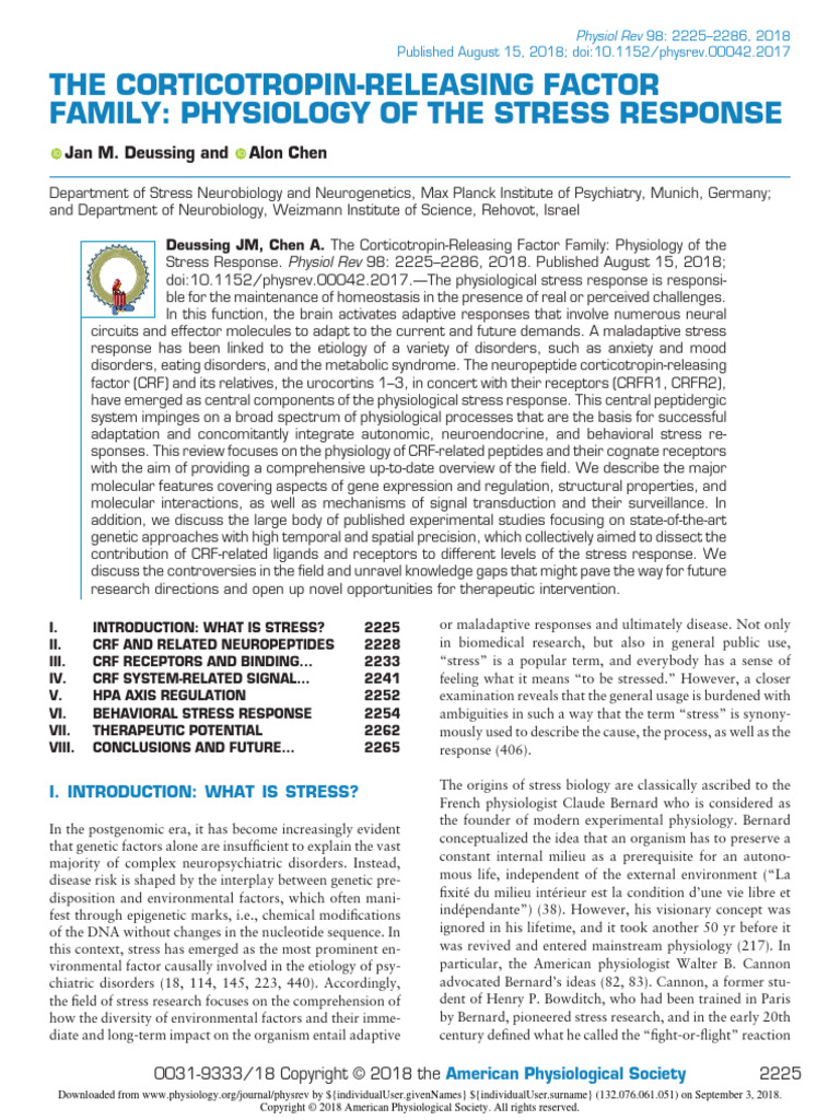 2018 Deussing-Chen | PDF | Stress (Biology) | Hypothalamic–Pituitary ...
