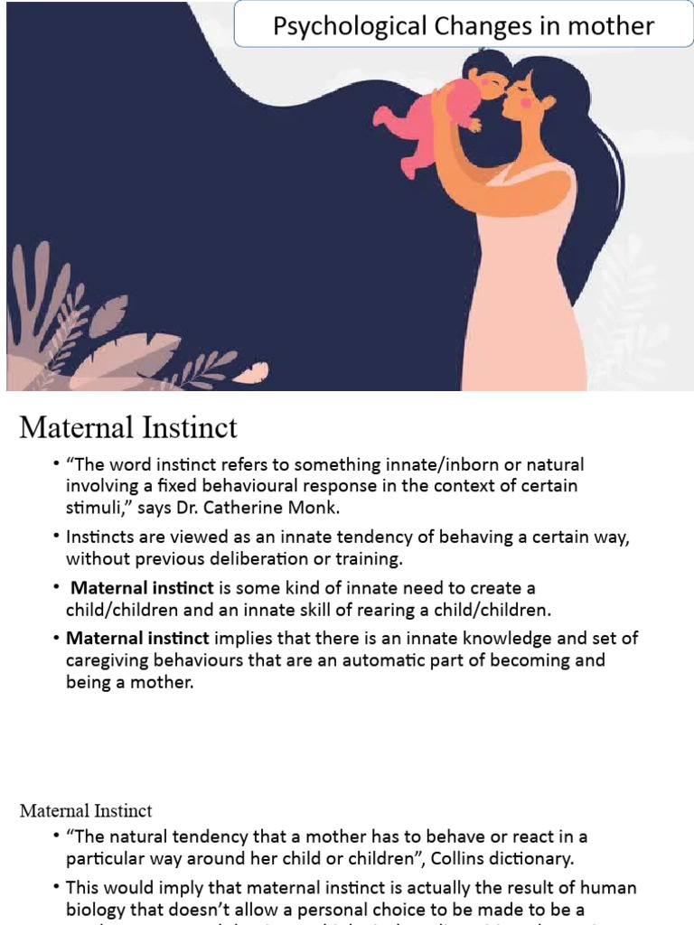 Understanding Maternal Instinct and Postnatal Changes | PDF ...