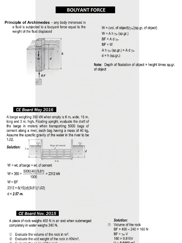 Bouyancy | PDF