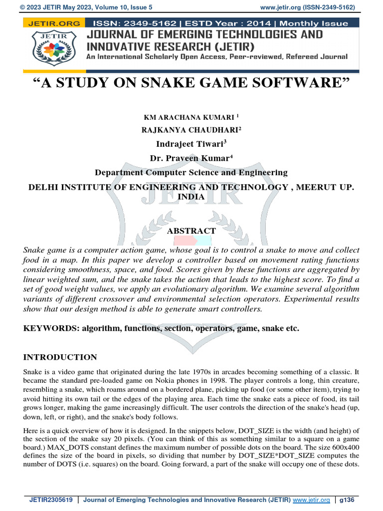 Snake game | PDF | Computing