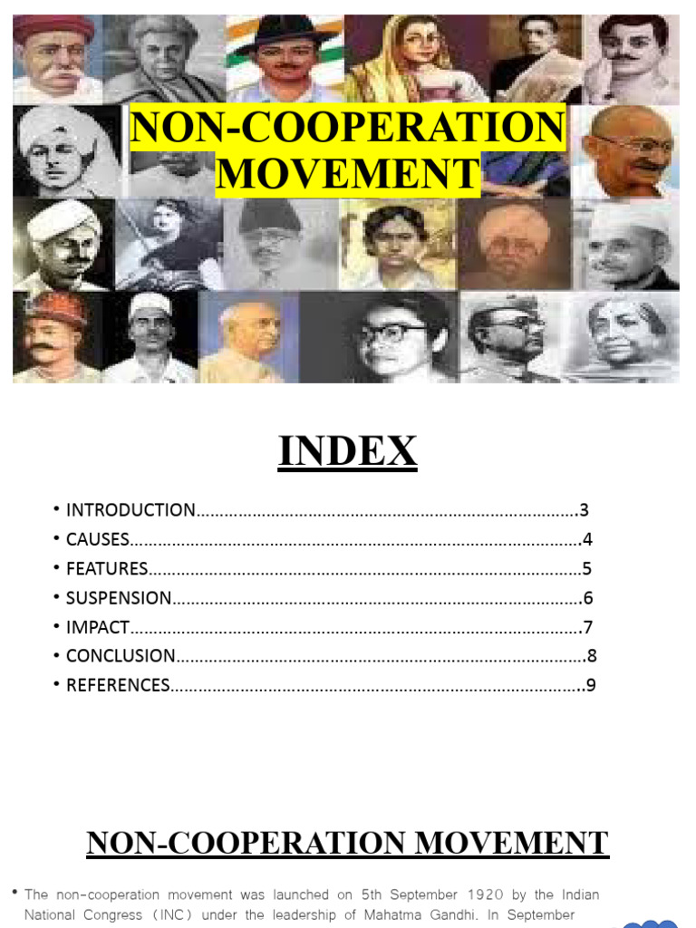 Non-Cooperation Movement Overview | PDF | Indian Nationalism | Indian ...