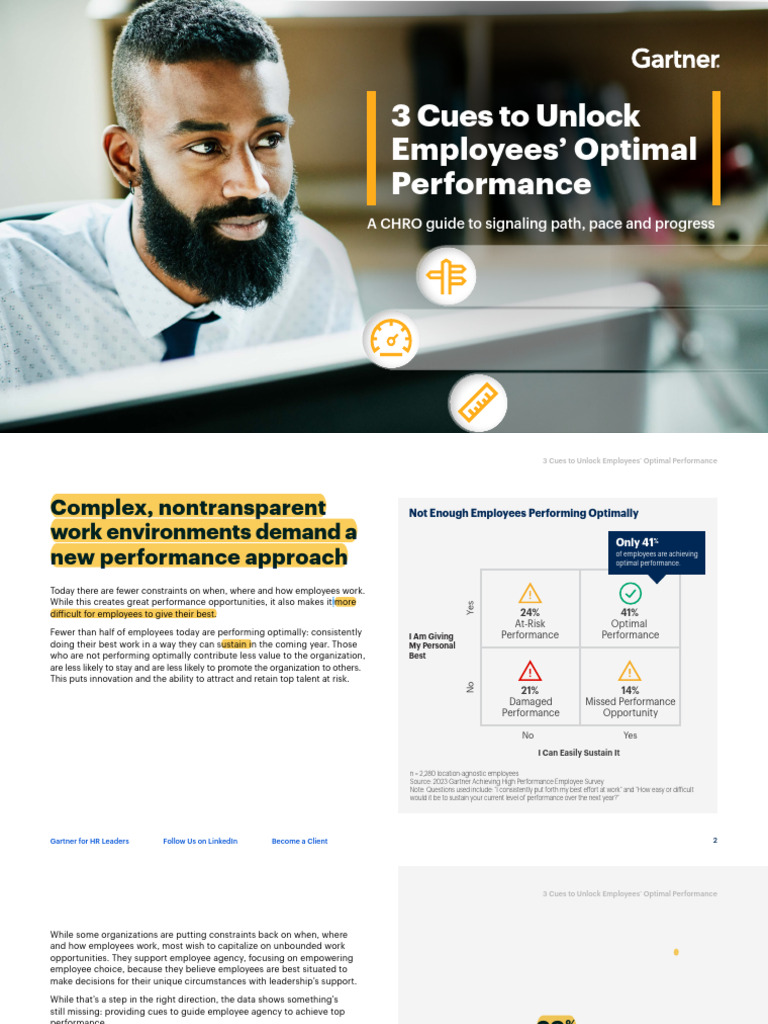Gartner Three Cues To Unlock Employees' Optimal Performance | PDF ...