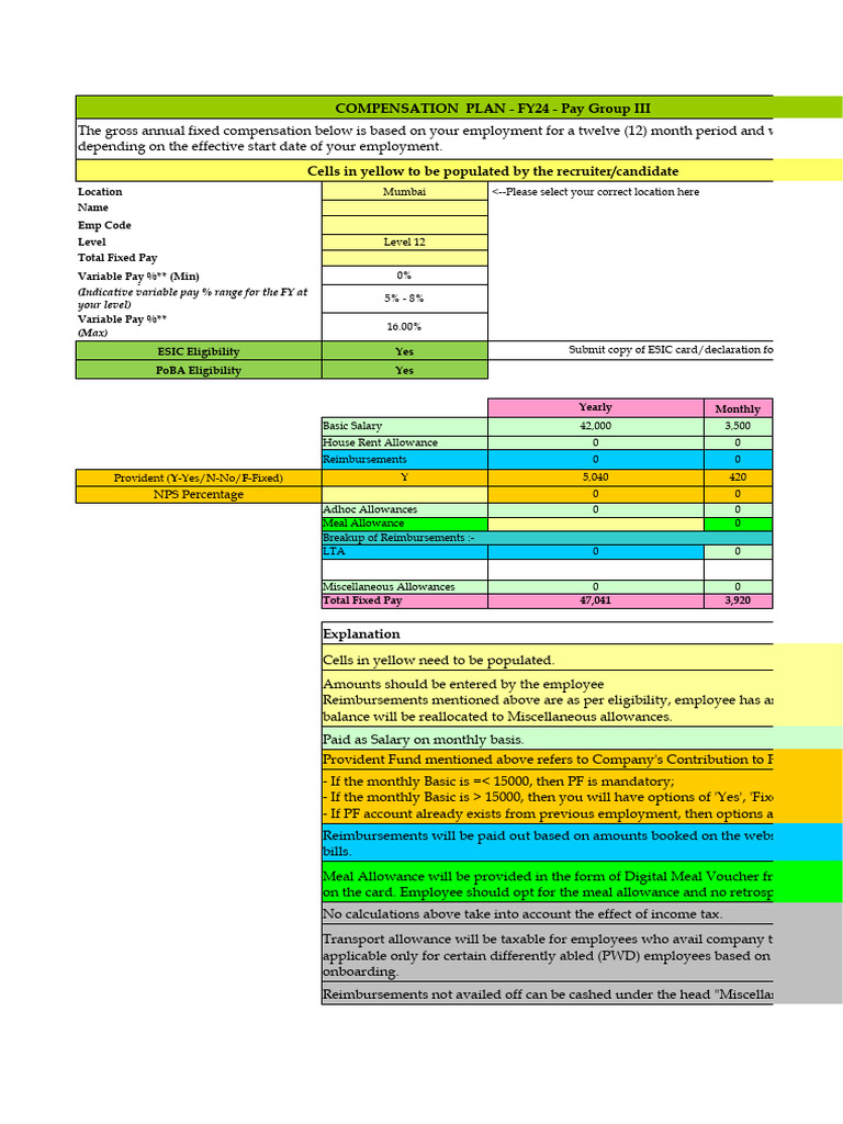 FY24 Compensation Plan Overview | PDF | Employment | Government Finances