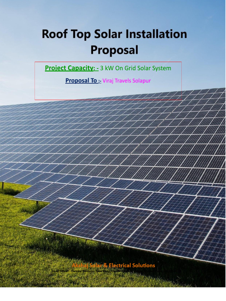 1569381206-On Grid Proposal Format - 3 KW - Viraj Travels Solapur | PDF ...