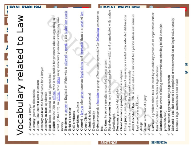 Lowyer Vocabulary | PDF