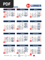 2025 Office Calendar and Paydays | PDF