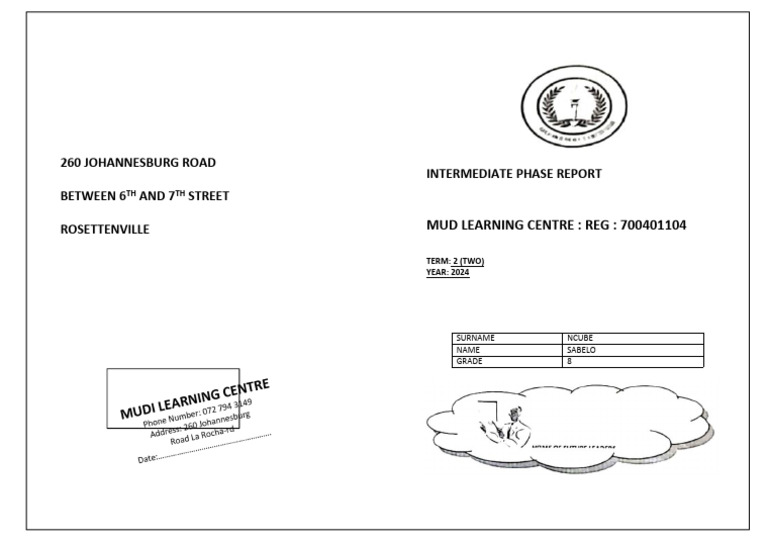 Grade 8 Term 2 Report - Ncube | PDF