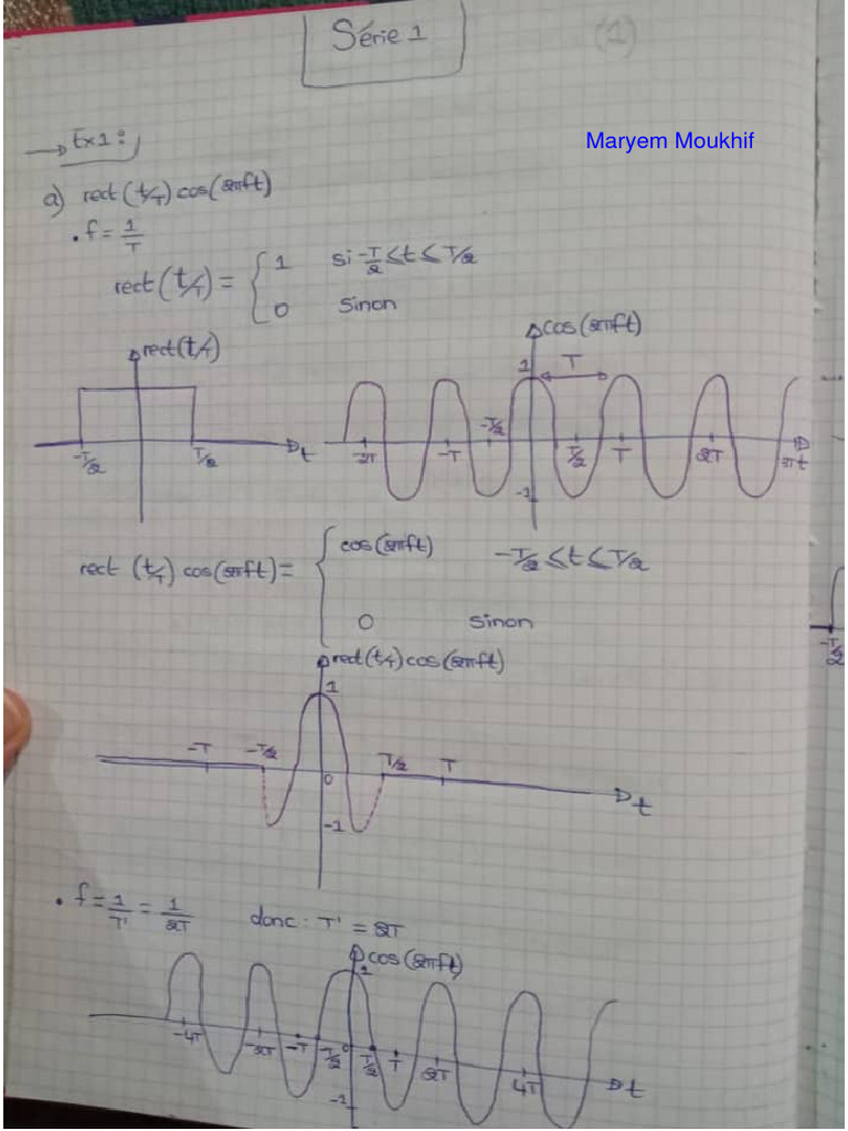 Corrigé Série 1 de Traitement de Signal | PDF