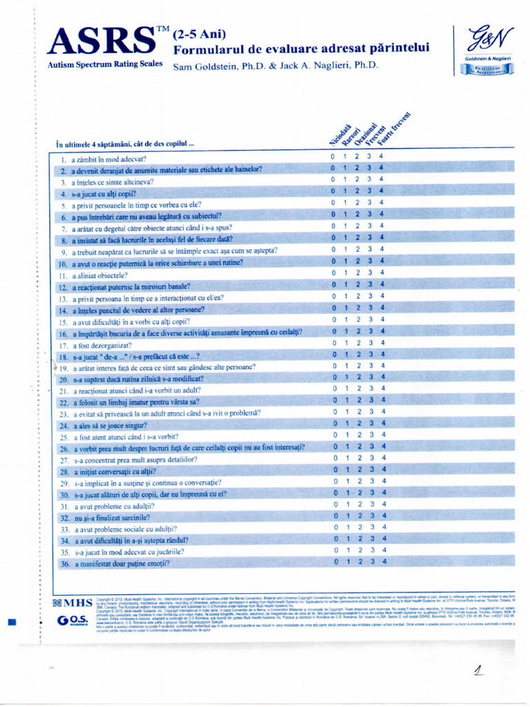 Asrs 2-5 Ani | PDF