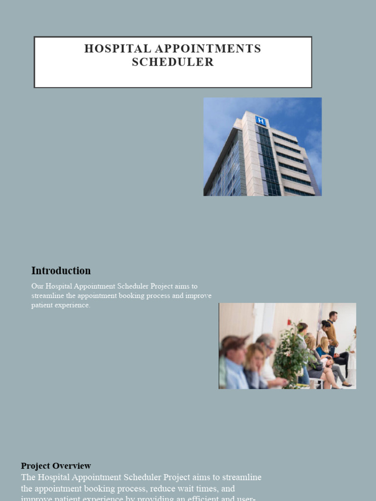 Hospital Appointment Scheduler | PDF | Databases | Software Engineering