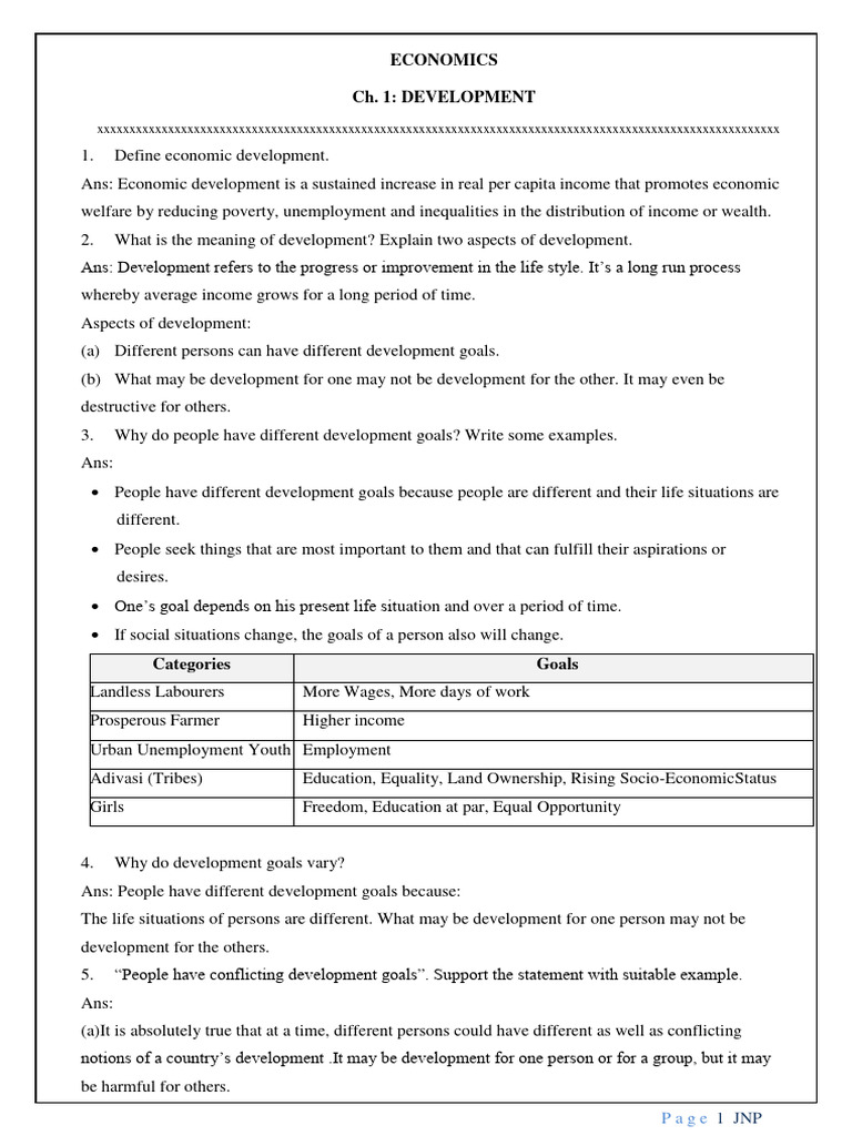DEVELOPMENT - Notes | PDF | Human Development Index | Income