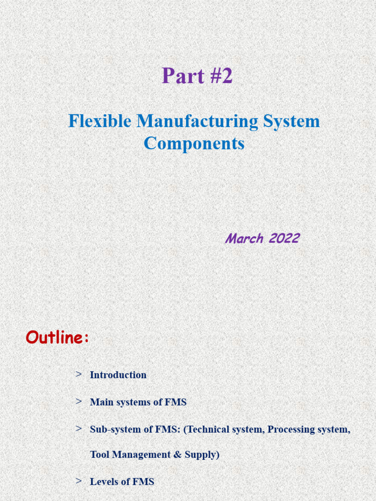 CH 2-FMS Components | PDF | Automation | Machining