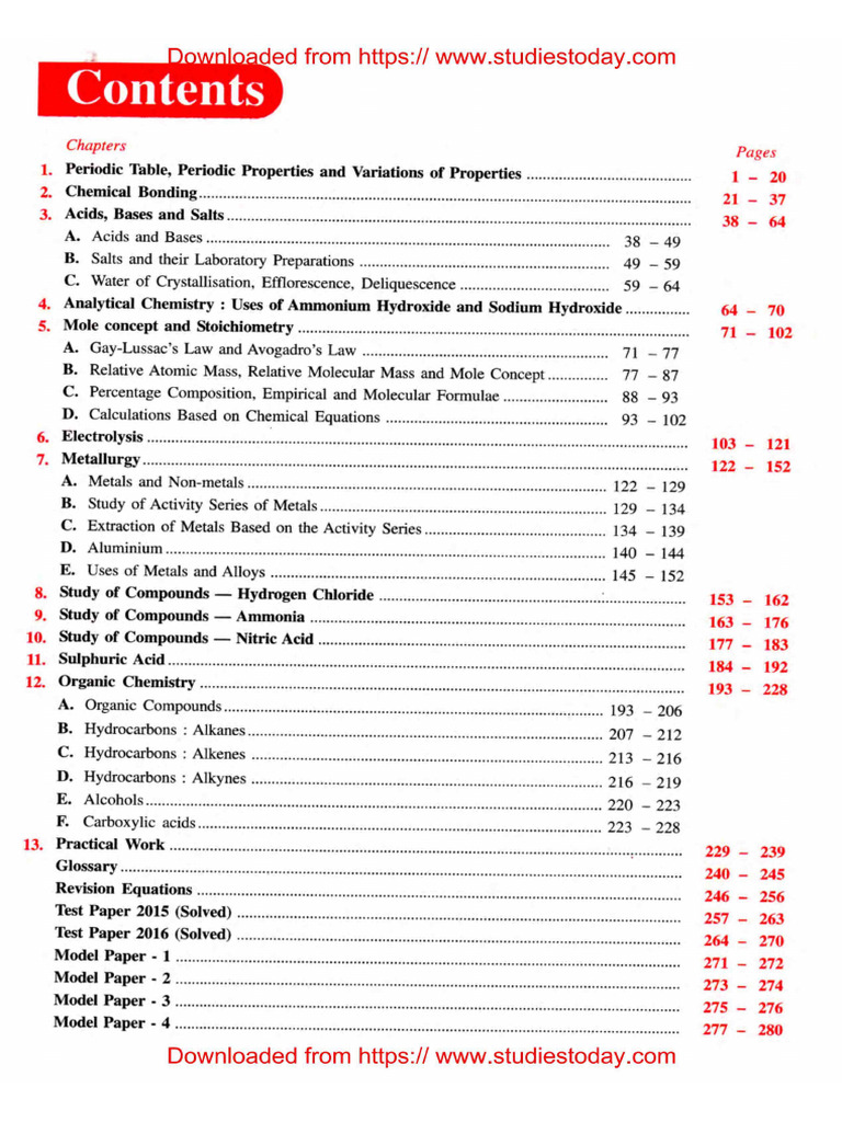 Selina Chemistry Class 10 | PDF