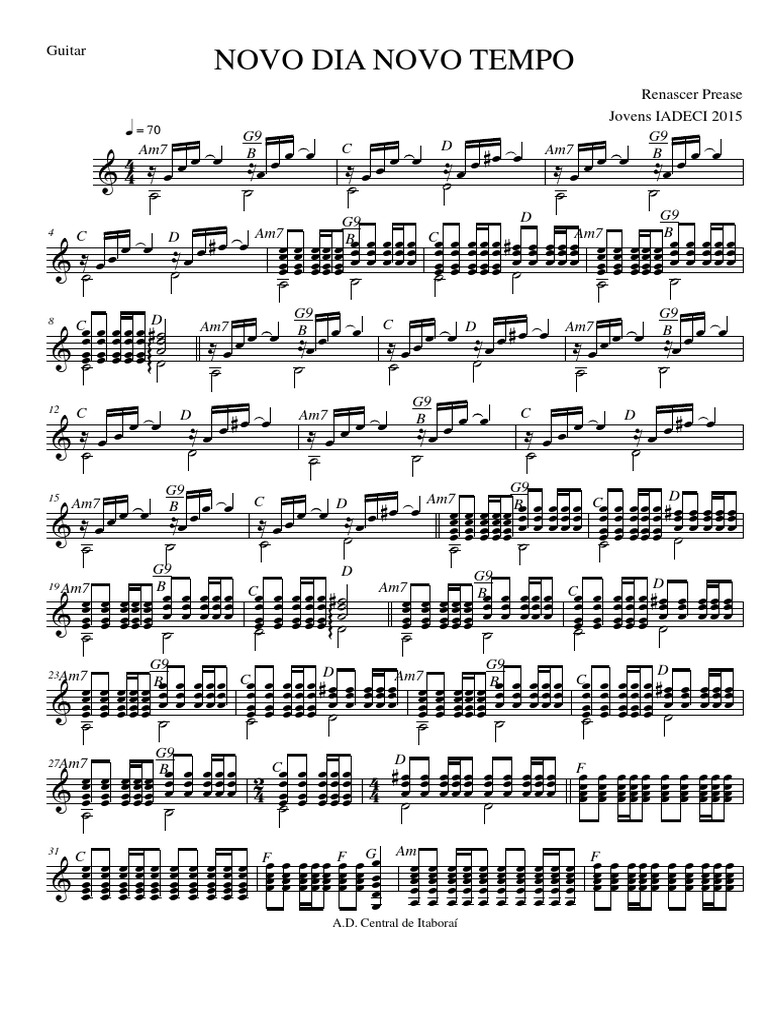 NOVO DIA NOVO TEMPO (Guitarra) | PDF NOVO DIA NOVO TEMPO (Guitarra) | PDF