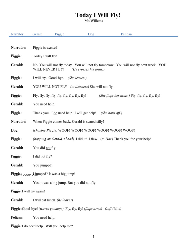 Today I Will Fly | PDF