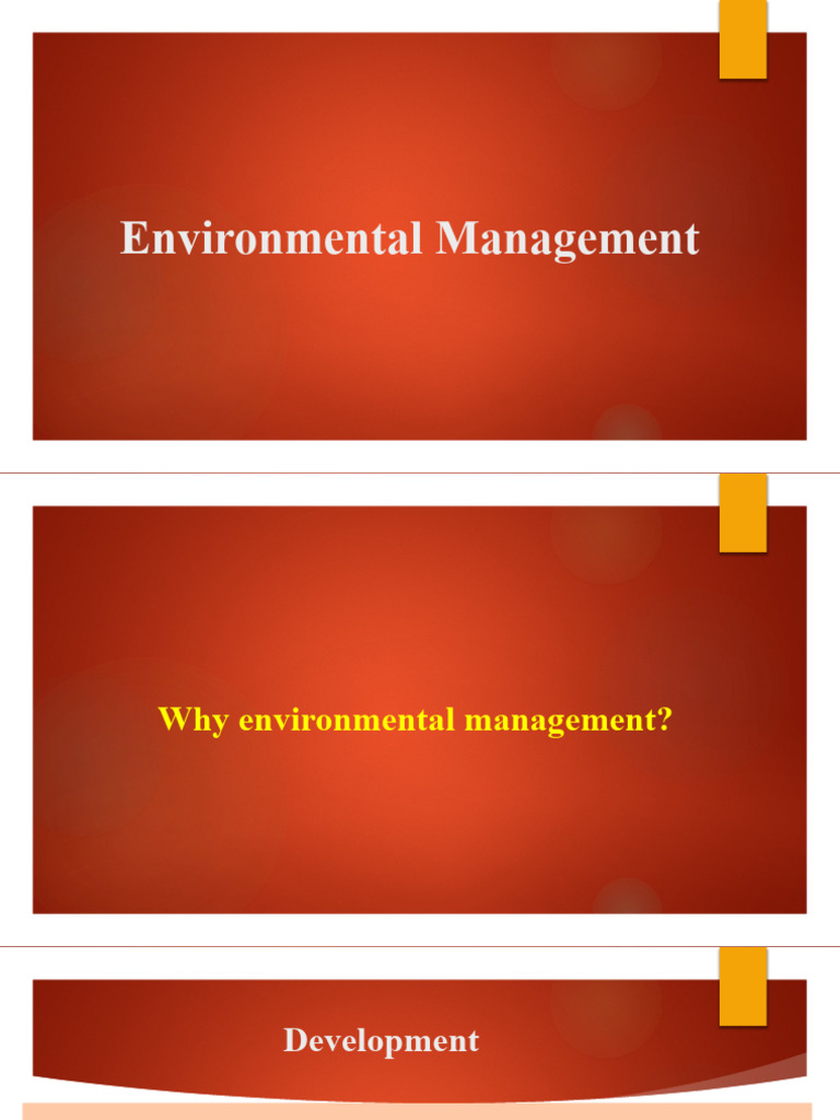 Environmental Management | PDF | Environmental Resource Management | Sustainability