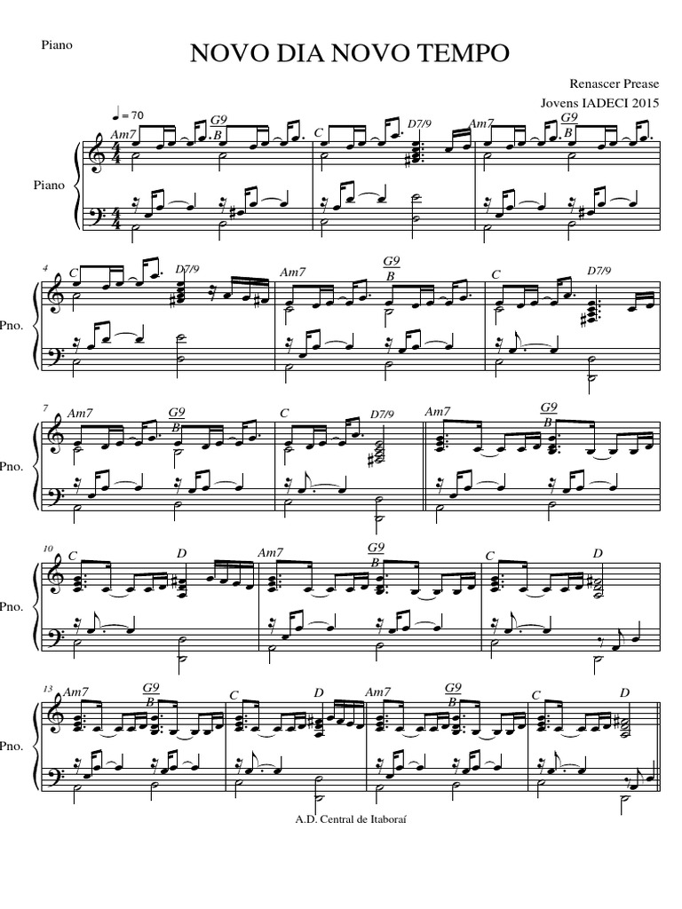 NOVO DIA NOVO TEMPO (Piano) | PDF