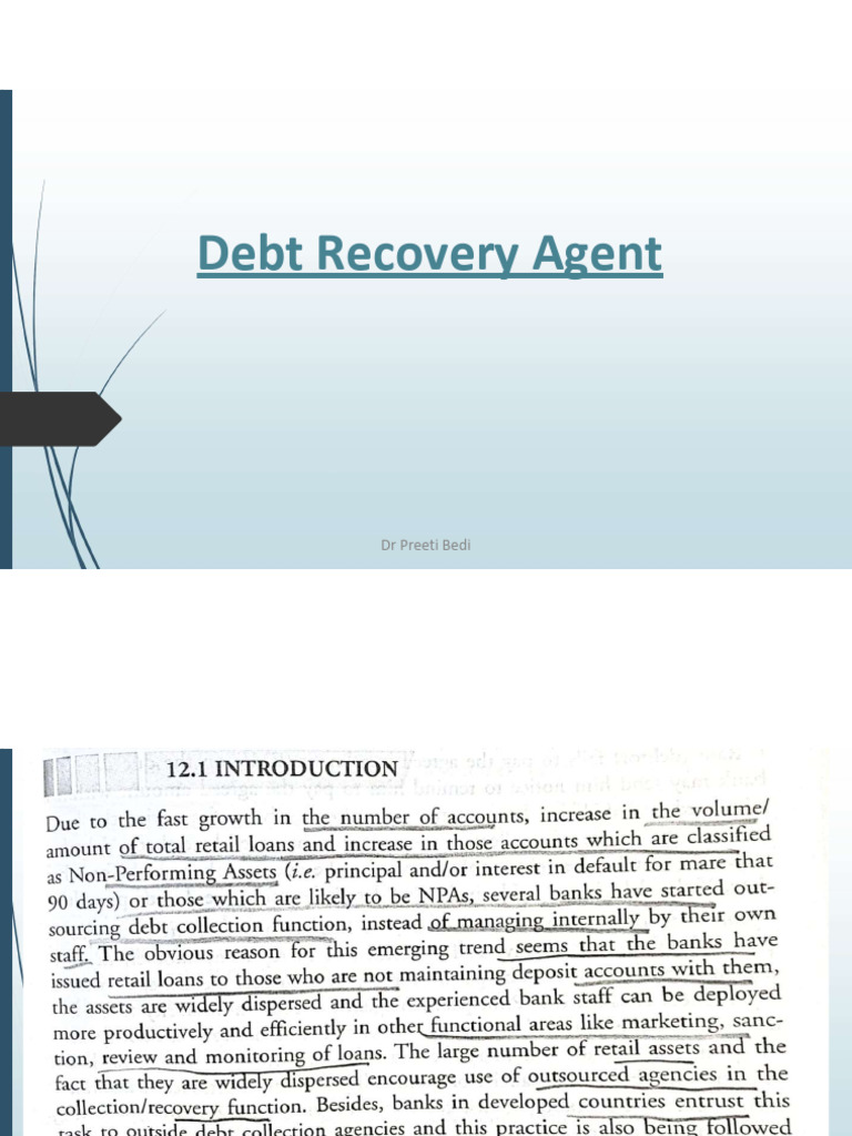 Debt Recovery Agent | PDF