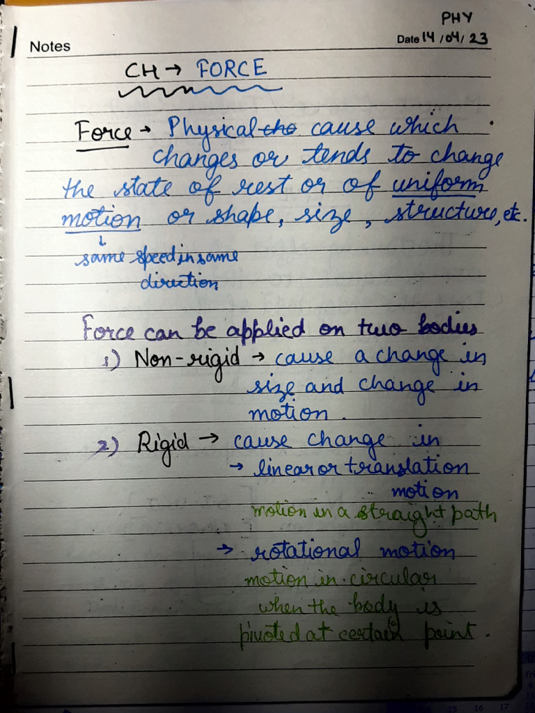 Notes of Class 10 Icse Physics CH 1 by Yuvika | PDF