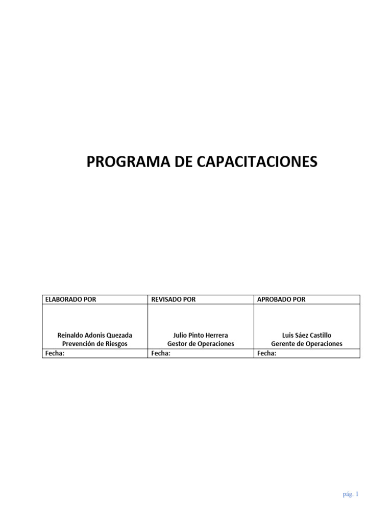 Programa de Capacitaciones | PDF | Tecnología