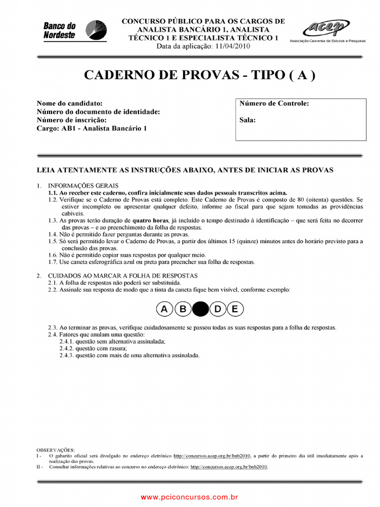 PCI Concursos Data Encoding | PDF | Computers | Technology & Engineering