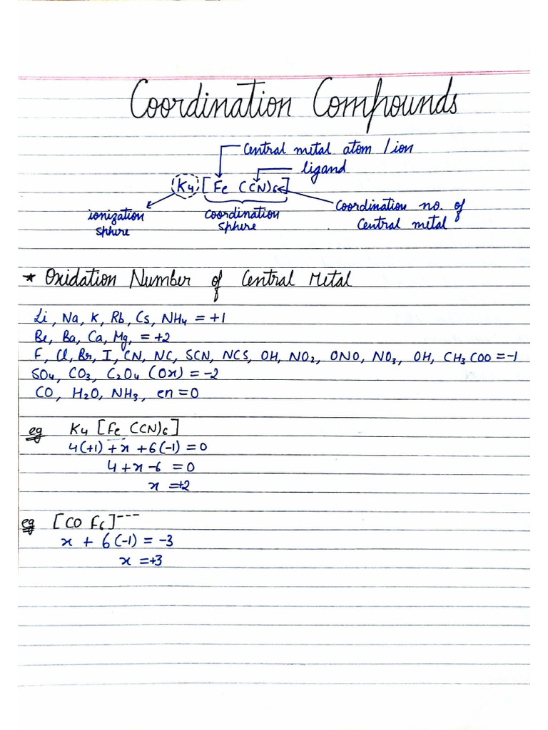 Coordination Compounds - 1 | PDF