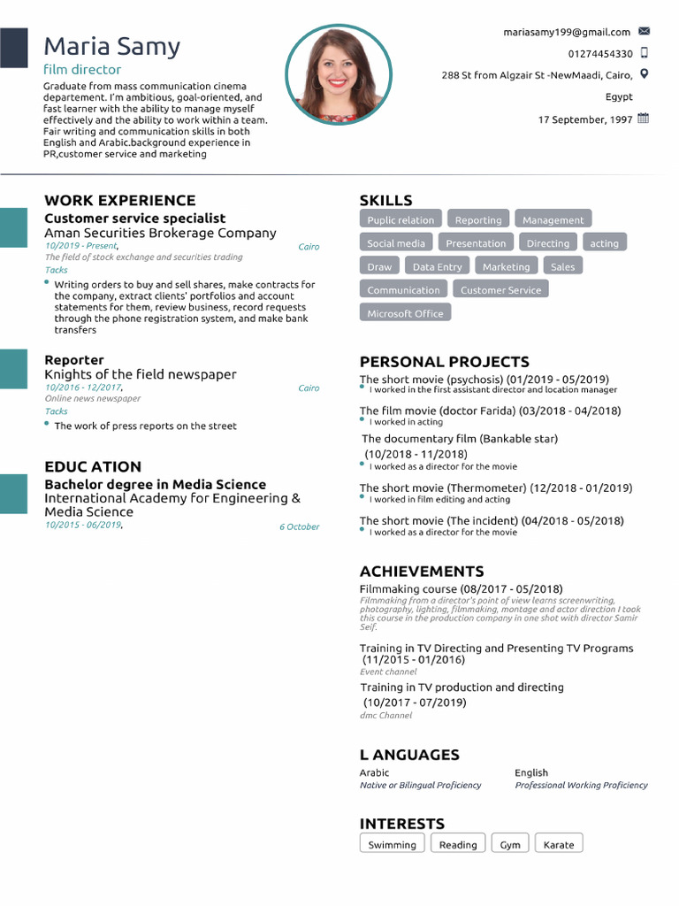 Maria Samy CV | PDF