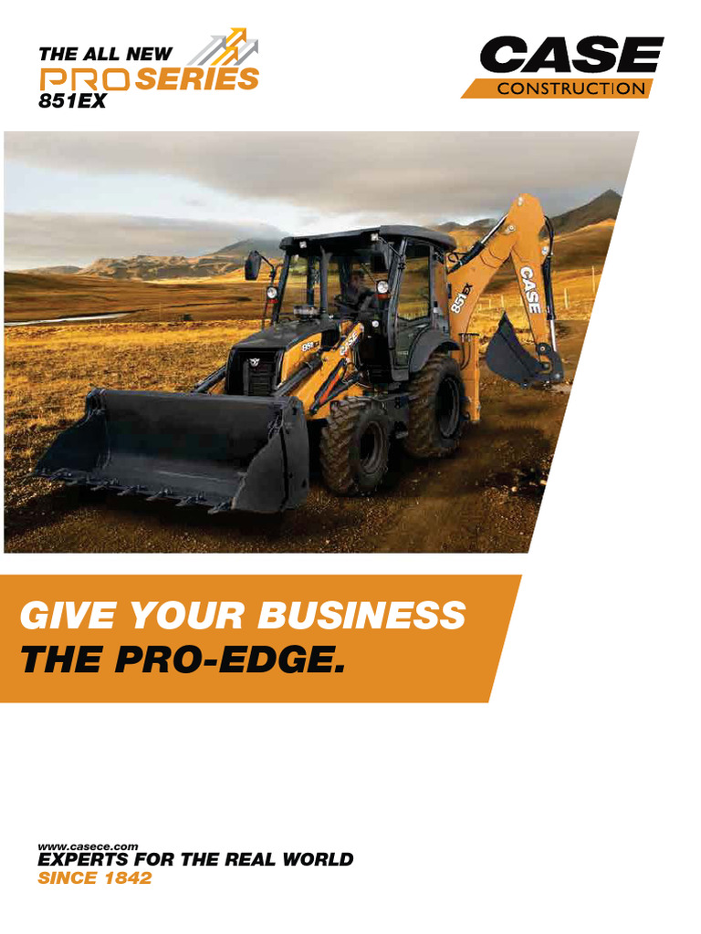 Case 851EX Loader Backhoe Overview | PDF | Loader (Equipment) | Horsepower