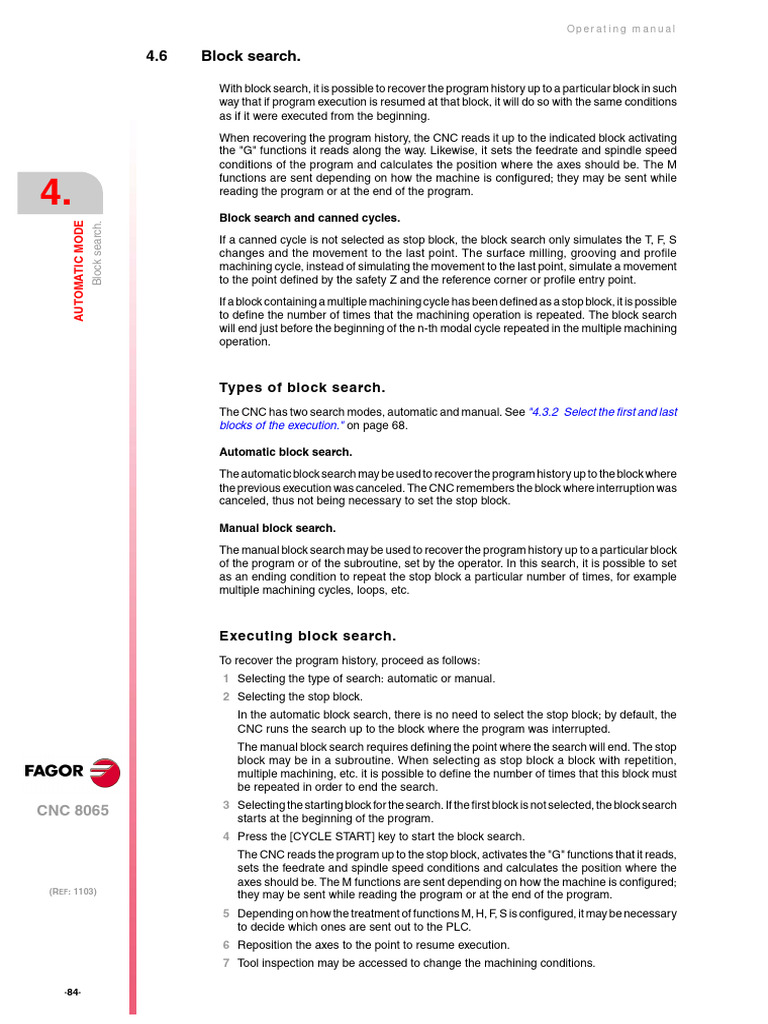 Block_Search | PDF | Numerical Control | Software Engineering