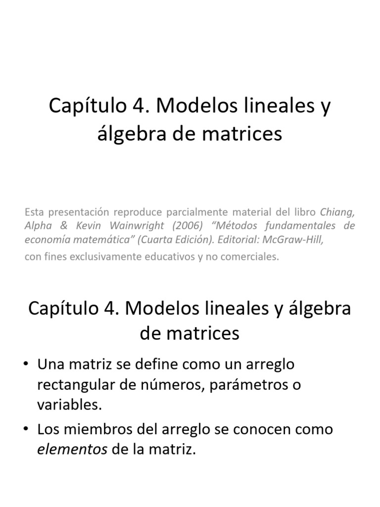 Cap. 4 CW | PDF | Matriz (Matemáticas) | Álgebra