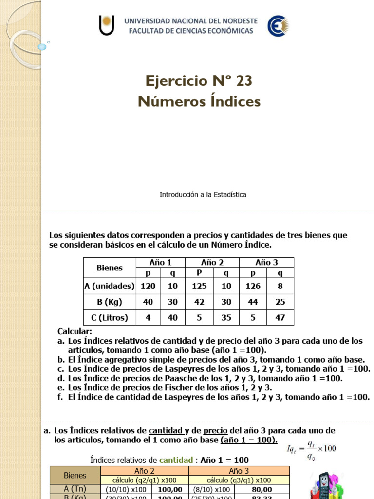 Ejercicio #23 - Números Índices | PDF