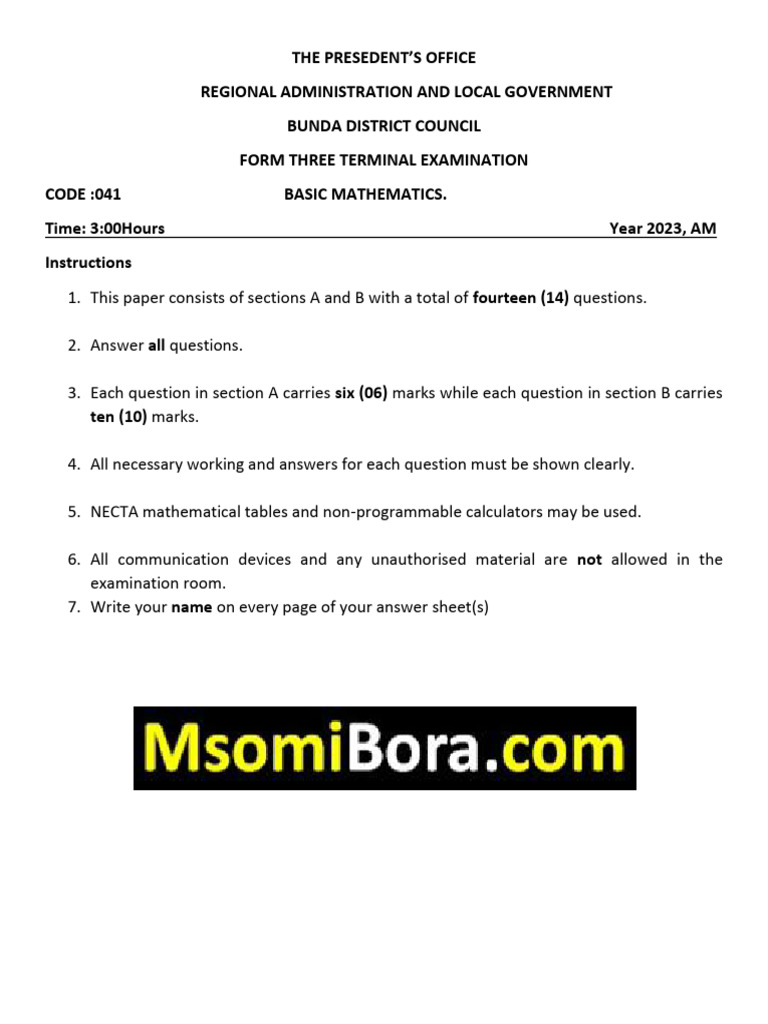 MATHEMATICS - Solved Exam | PDF | Function (Mathematics) | Triangle